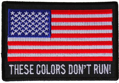 These Colors Don't Run US Flag Patch - 4x2.75 inch - P1268 | eBay