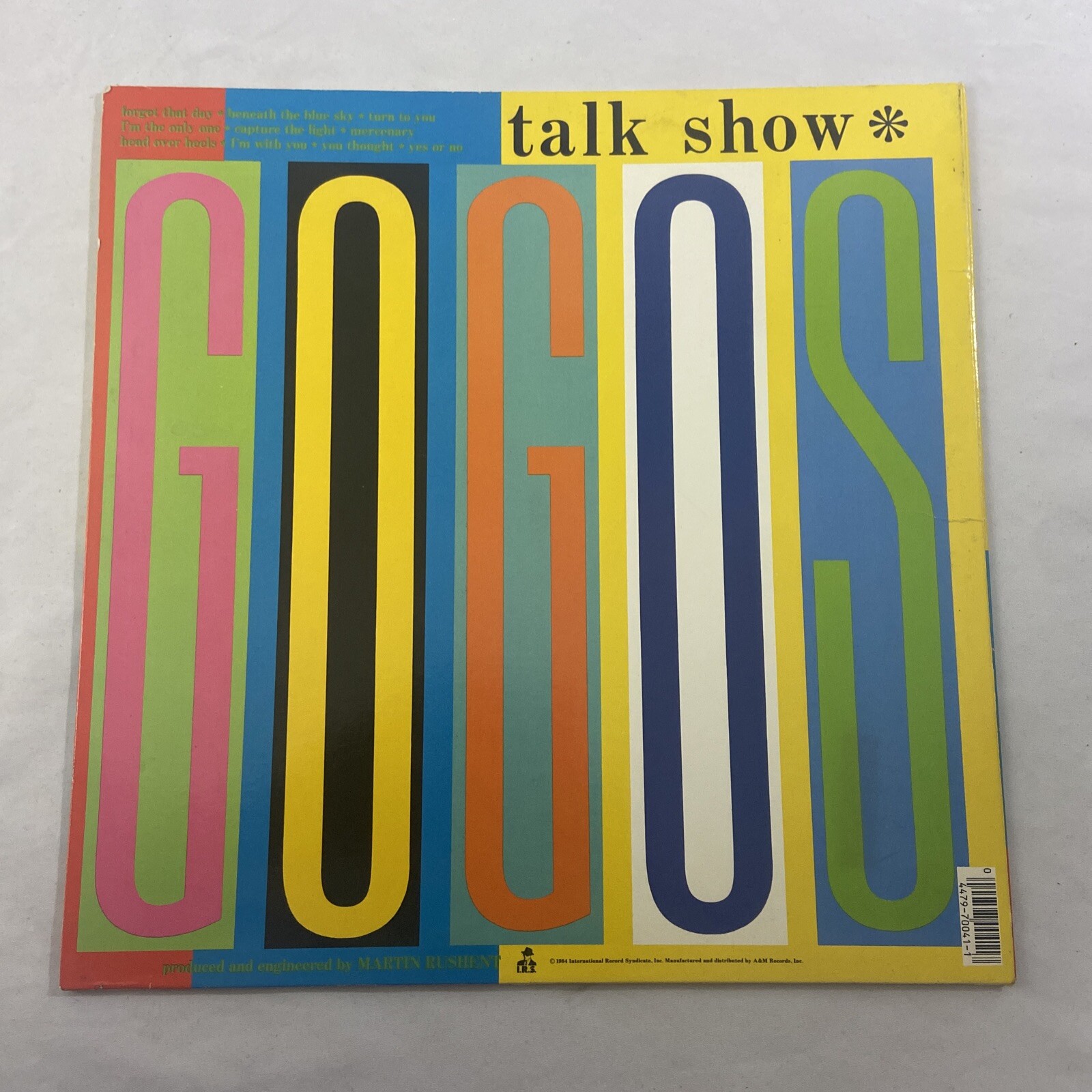 GO-GO’s Talk Show 1984 IRS Vinly LP SLEEVE ONLY READ | eBay