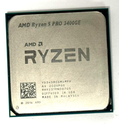 AMD Ryzen 5 PRO 3400GE Quad-Core 3.3 GHz Socket AM4 35W Processor ...