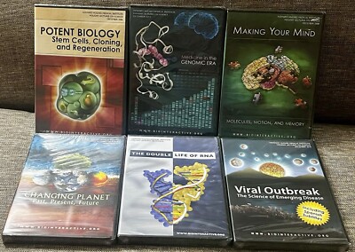 Lot of 6 HHMI (Howard Hughes Medical Institute) Biointeractive DVD's ...