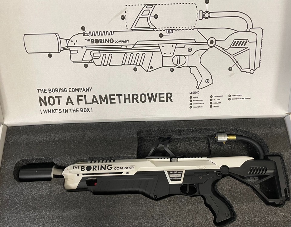 The Boring Company Not A Flamethrower - BRAND NEW NEVER USED in Box ...