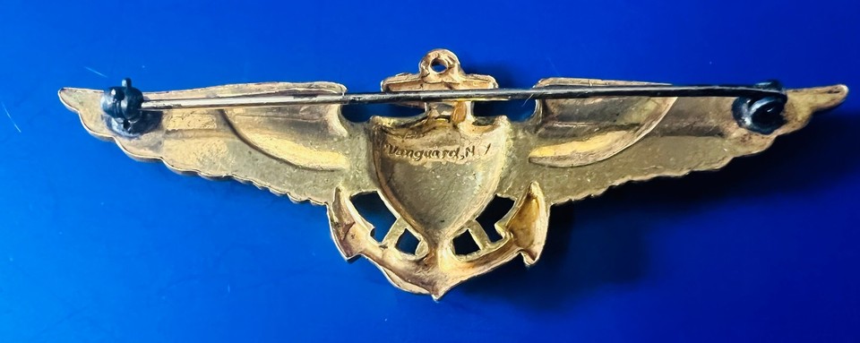 US NAVAL AVIATOR PIN BACK FULL SIZE WINGS-HALLMARKED | eBay