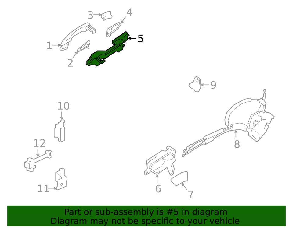 Genuine Nissan Handle Base 82610-9HE0A | eBay