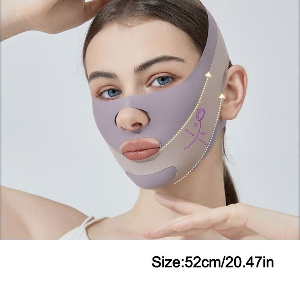 V Shaped Face Sculpting Sleep Mask Breathable Chin Up Mask for Woman ...