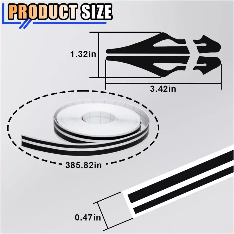 32Feet Vinyl Pinstriping Pin Stripe Double Line Car Tape Decal Sticker ...
