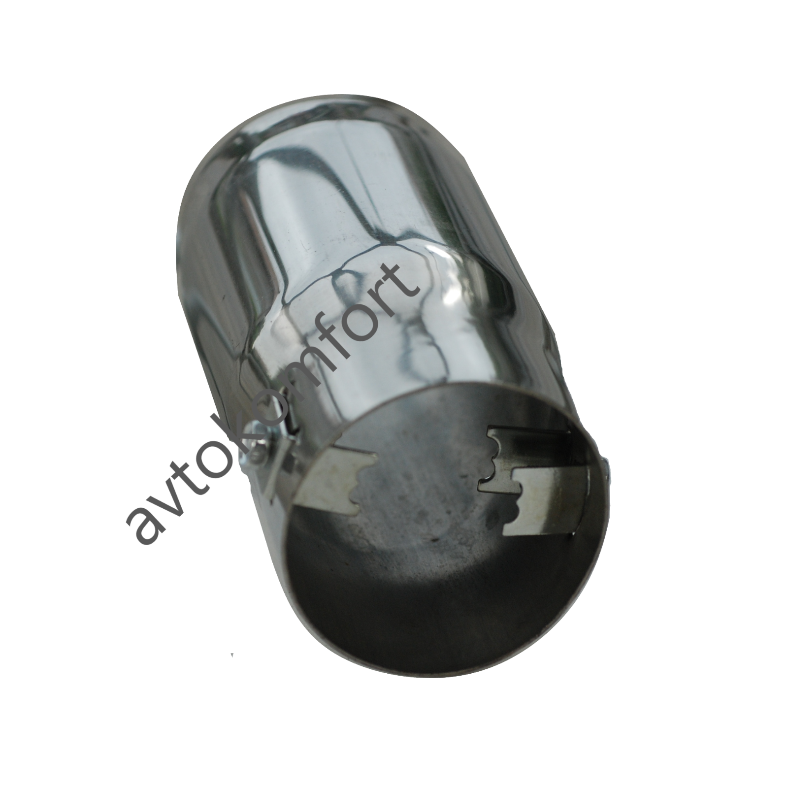 SPORT CHROME BIG ENTRANCE UNIVERSAL EXHAUST TAIL TRIM MUFFLER TIP PIPE ...