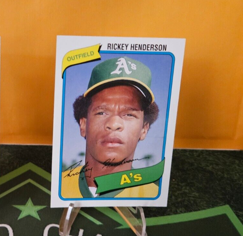 RICKEY HENDERSON 2006 Topps Rookie Card RC 1980 Reprint Oakland A's HOF ...