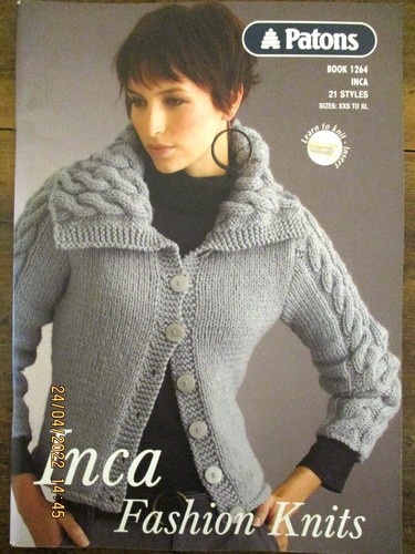 PATONS KNITTING Book No. 1264 - INCA FASHION KNITS - 21 STYLES - XXS to ...