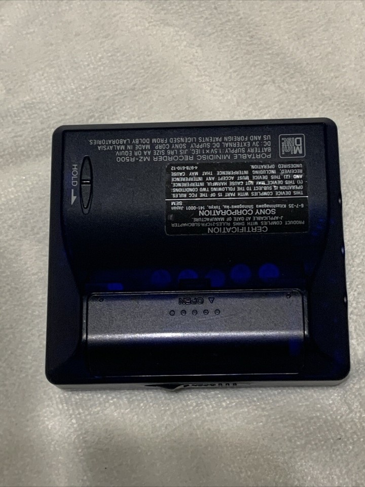 SONY MZ-R500 WALKMAN PORTABLE MINIDISC PLAYER RECORDER TESTED WORKING ...