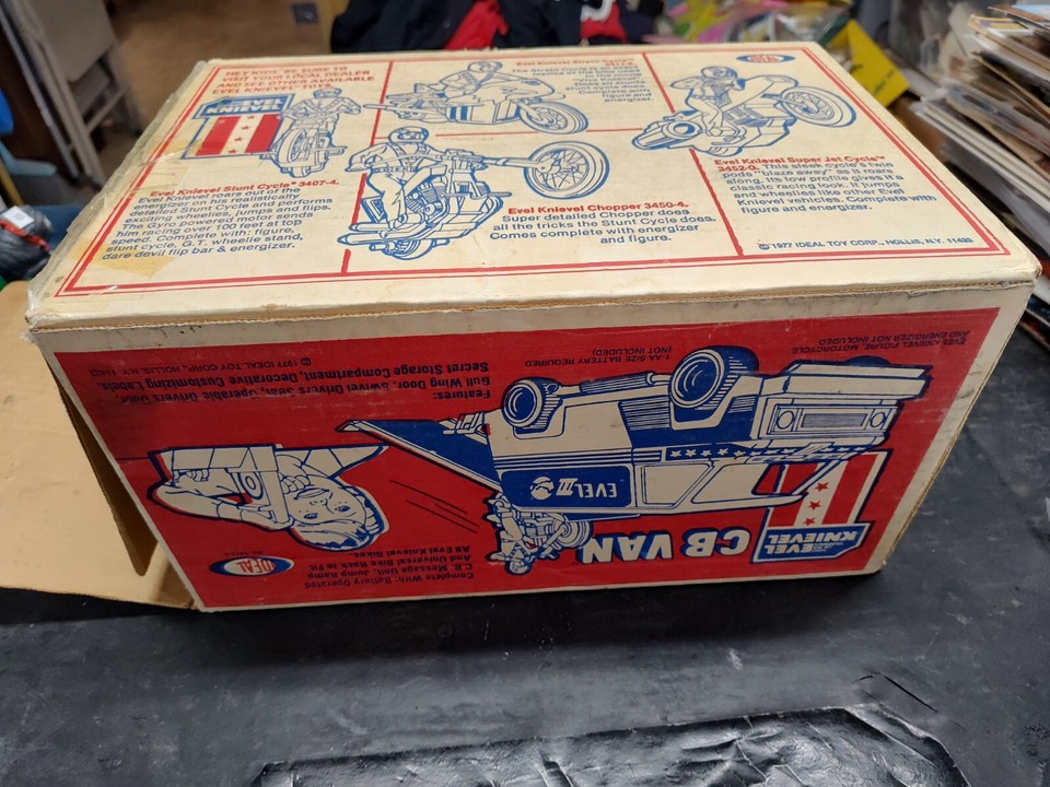 HTF BOX ONLY Rare Ideal Evel Knievel CB Van 1977 - Vintage Original ...