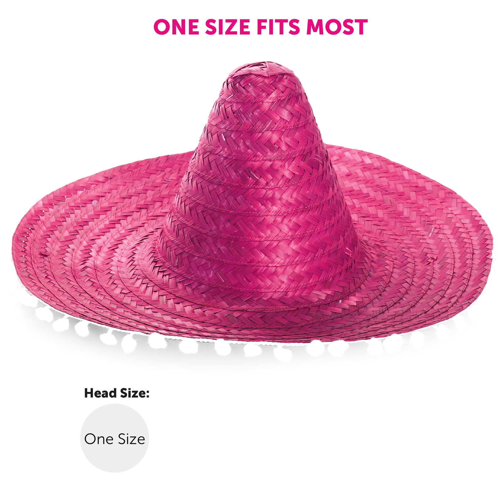 PINK SOMBRERO PACK WITH POM POM EDGE WHOLESALE LOT MEXICAN WESTERN | eBay