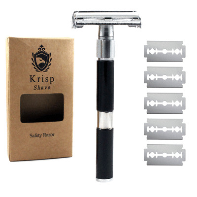 DOUBLE EDGE BUTTERFLY OPEN SAFETY RAZOR FOR MEN WOMEN + 10 SHAVING ...