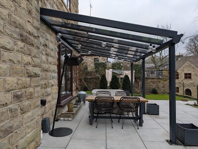 Reynaers Aluminium Veranda 3x3m Glass Roof Canopy PR100 Garden Patio ...