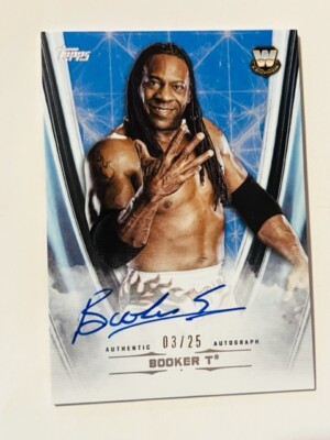 Booker T Harlem Heat WWE Pro Wrestling Autograph WWF Auto /25 Signature ...