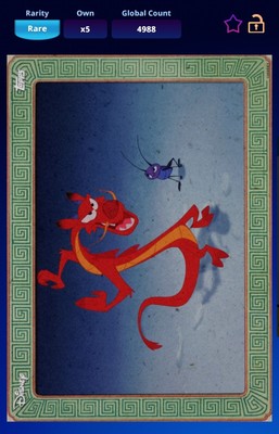 Topps Disney Collect Digital Mulan 25th Anniversary MUSHU CRI-KEE Green ...