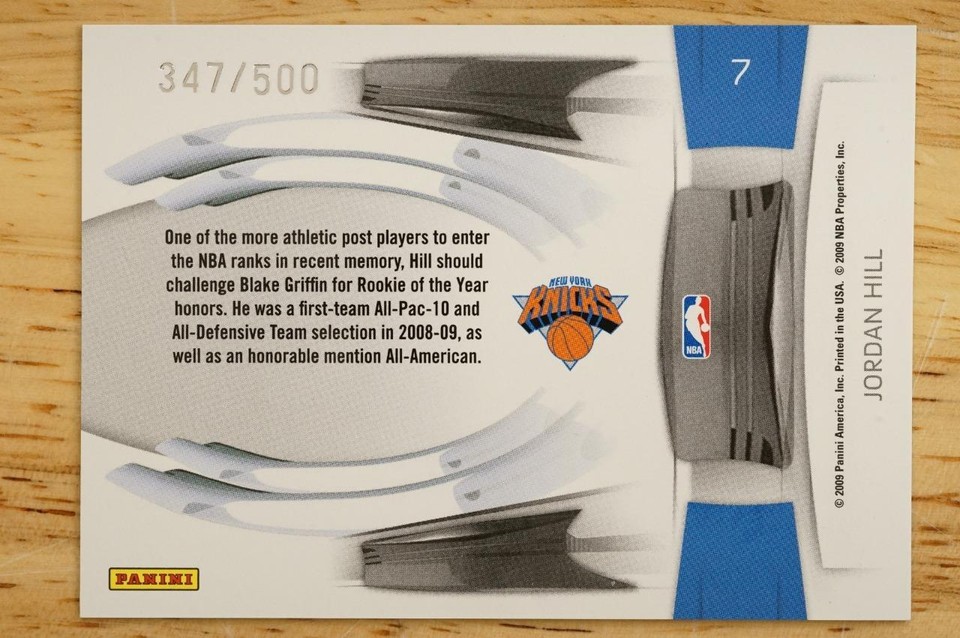 2009-10 Panini Prestige Prestigious Picks Green 347/500 Jordan Hill #7 ...