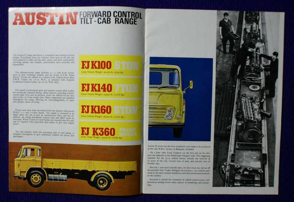 AUSTIN FJ ARTHUR ALSOP LTD TRUCK LORRY CHASSIS SPECIFICATION BROCHURE ...