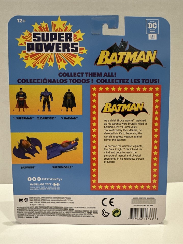 BATMAN McFarlane DC Super Powers Retro 5" Action Figure 2022 NEW Sealed ...