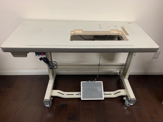 Heavy-Duty "L" Legs Industrial Sewing Machine Table Stand with Wheels ...