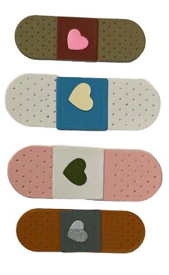 LOVE BAND-AIDS Die-Cuts Set (12pc)Valentine’s Day•Ouchy •Kids•Mom’s ...