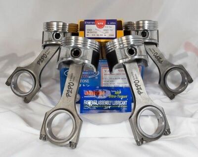 YCP 84mm Pistons NPR Rings + P2P0 Custom RODs + ARP2000 Combo B20B B20Z ...