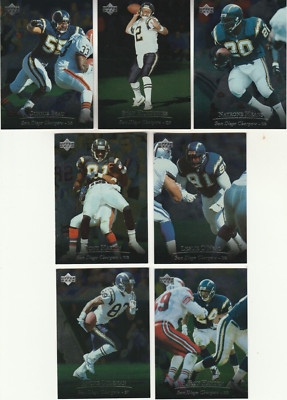 (7) 1996 Upper Deck Silver San Diego Chargers (Complete Team Set) See ...