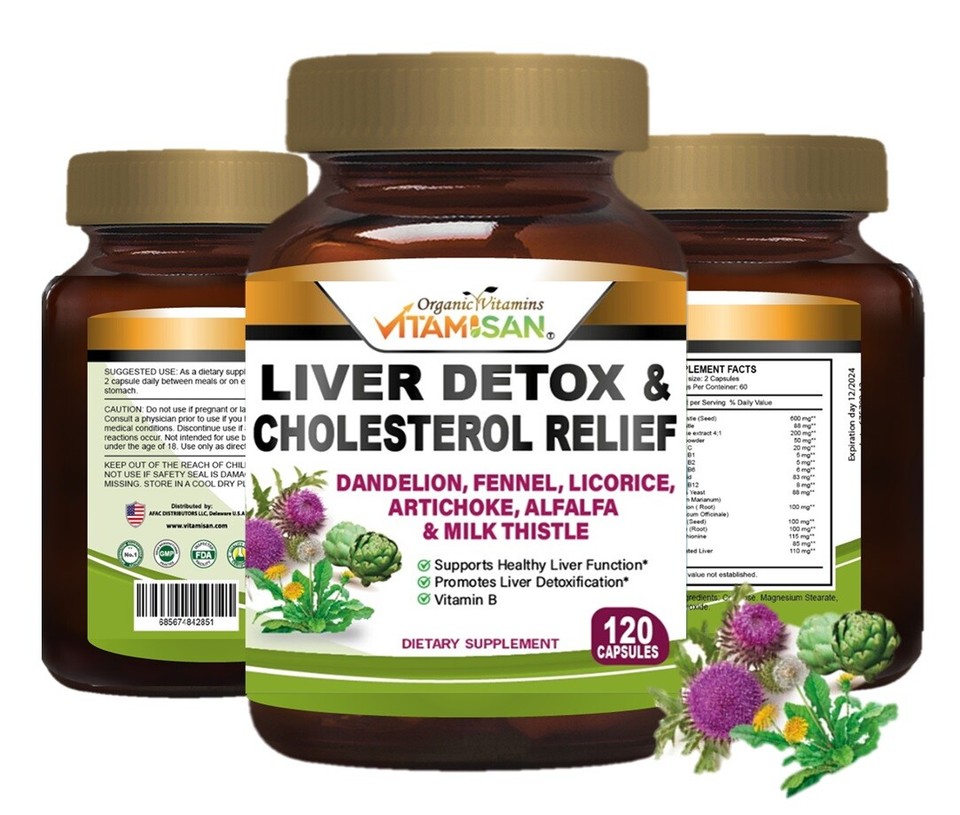 Best Liver Cleanse Repair Pills Detox Cleanser Supplements Men Women ...