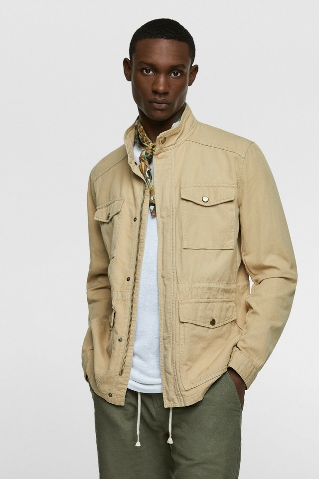 New Zara Safari Jacket S field military coat | eBay