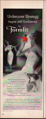 1958 Vintage ad Formfit retro fashions strapless bras Sexy Model art 10 ...