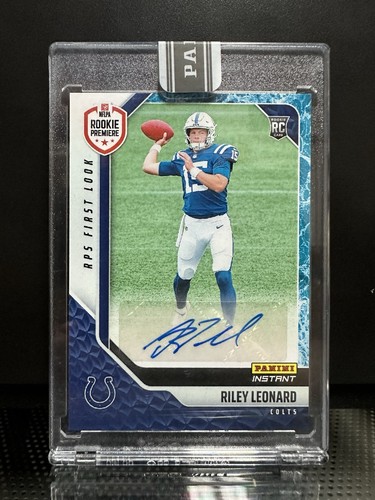 2025 Panini NFL Rookie Premiere Riley Leonard 1st Pro Uniform Card Auto ...