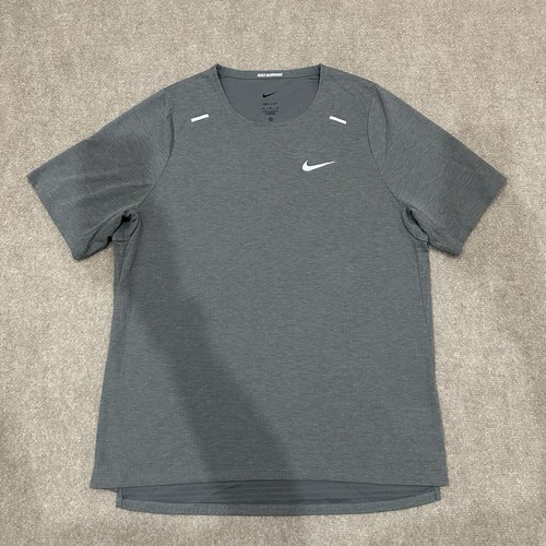Nike Dri Fit Rise 365 Men's Medium Graphite Gray Reflective Running ...