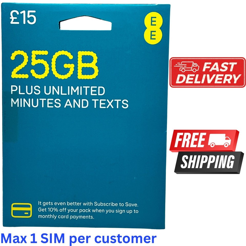 NEW EE Pay As You Go SIM Card - Unlimited PAYG | eBay UK