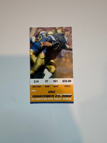 2002 USC vs UCLA Football Ticket Stub – Crosstown Rivalry Game – Pete ...