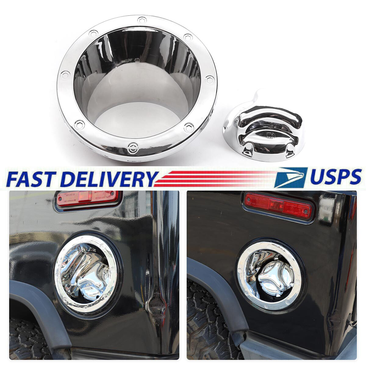 Car Door Gas Cap Cover Locking Fuel Tank Trim For Hummer H2 2003-2009 ...
