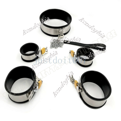Restraint Hand Ankle Cuff Collar Constraint Stainless Steel Metal ...