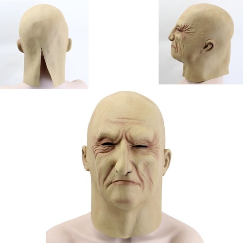 Cosplay Old Man Head Funny Halloween Mask Christmas Full Face Party ...