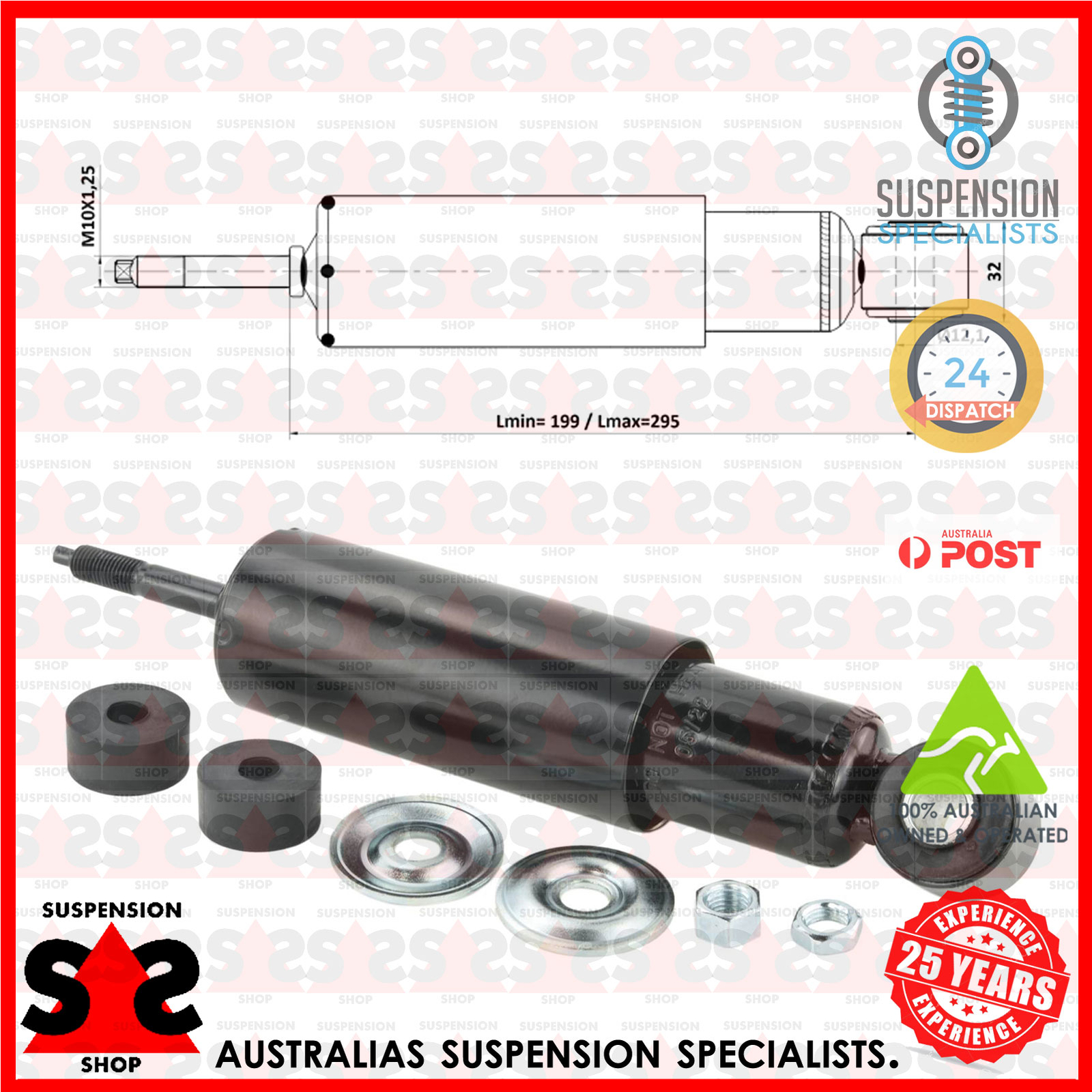 Front Axle Shock Absorber Suit NISSAN Pick Up (D22) 2.4 i 4WD PICK UP ...