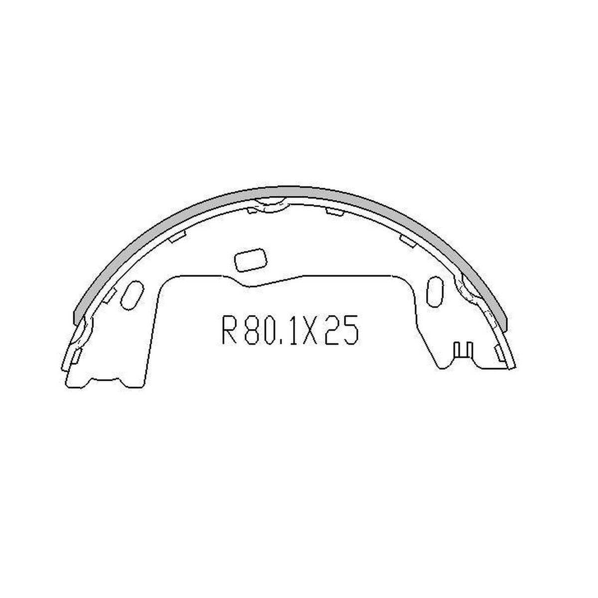 RDA Brake Shoe Set R1669 | eBay