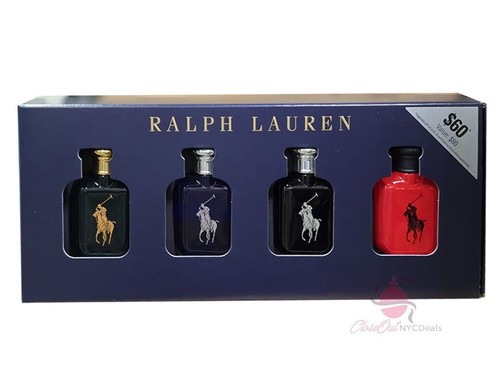 Polo Ralph 0.5 oz EDT Splash Mini Gift Set-Polo+Polo Blue+Polo Black ...