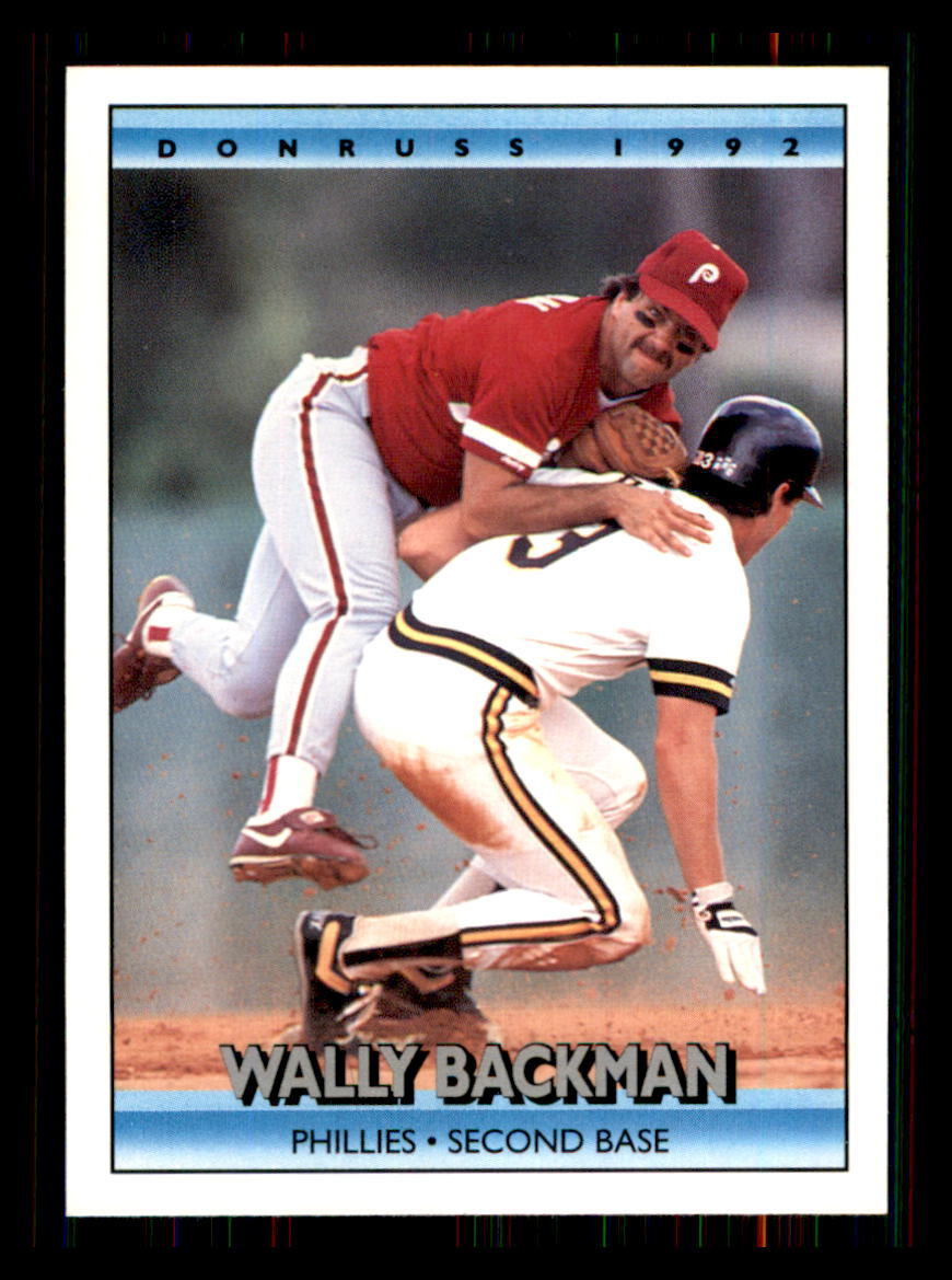 1992 BASEBALL 1992 Donruss Wally Backman Philadelphia Phillies #478 1 ...