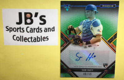2021 Topps Triple Threads Sam Huff Auto Autograph Green Rookie Card RC ...