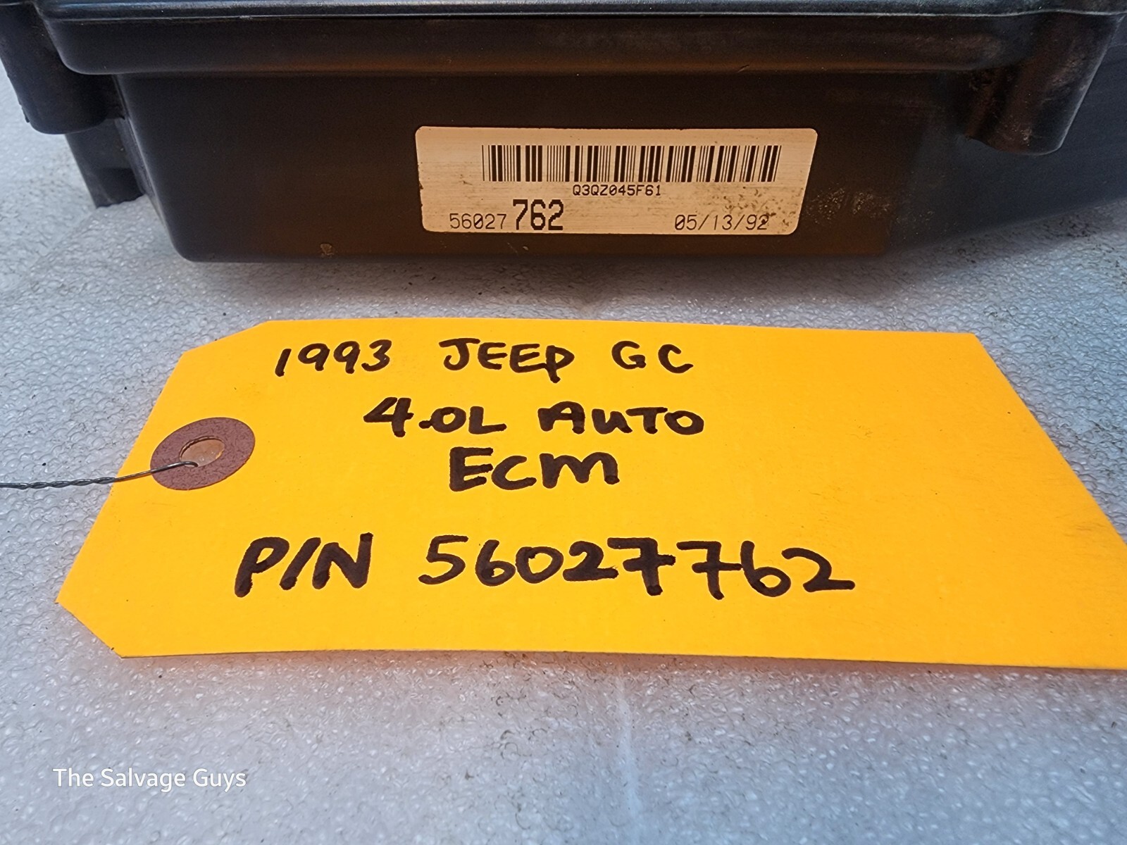 92 93 JEEP GRAND CHEROKEE ZJ 4.0 AUTOMATIC ENGINE COMPUTER ECM ECU ...