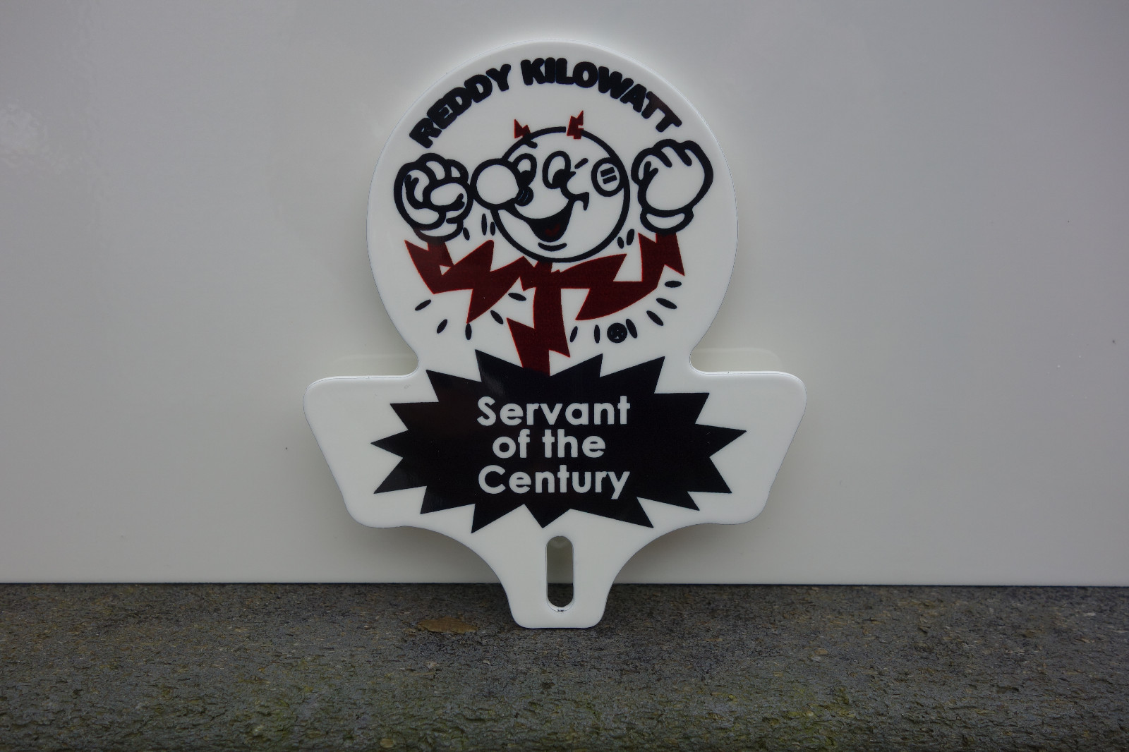 Reddy Kilowatt LICENSE PLATE TOPPER ELECTRIC COMPANY SERVANT OF THE ...