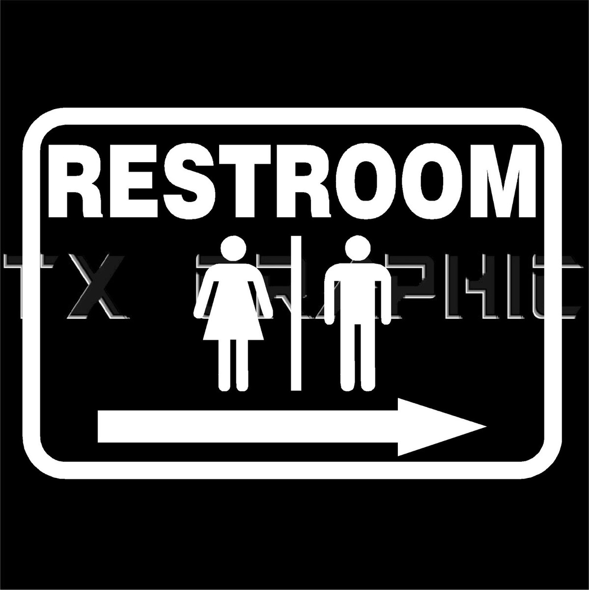 Restroom Directional Sign