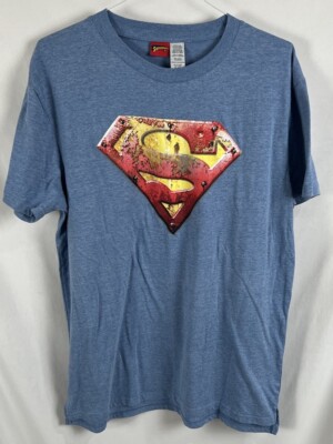Men’s Superman Tag Logo DC Comics XL Blue Heather | eBay