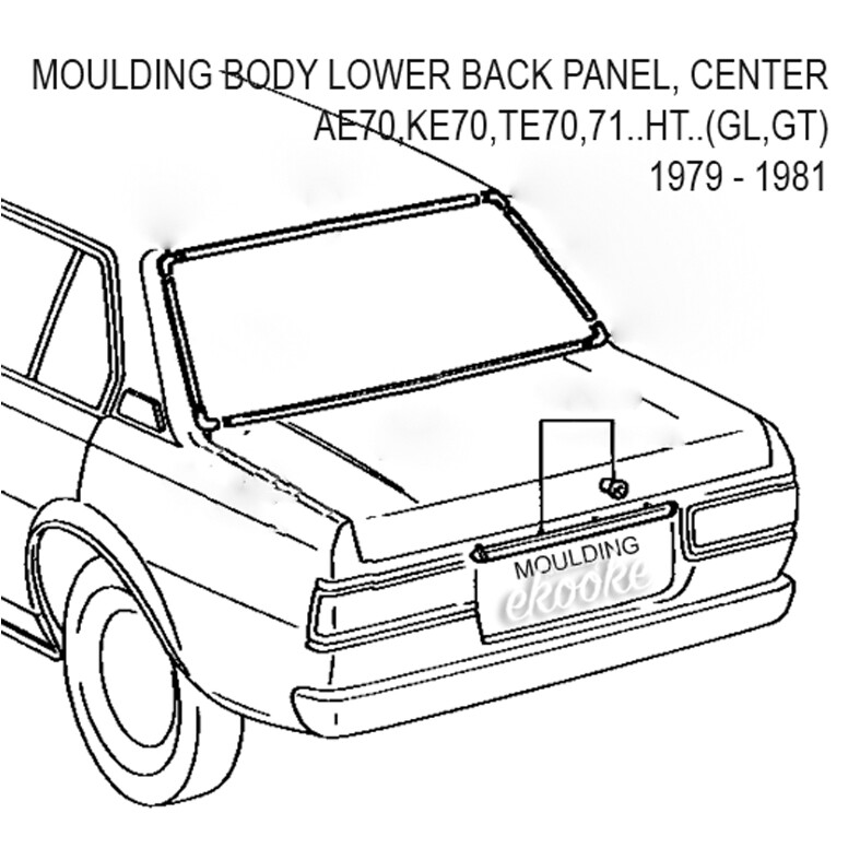 Rear MOULDING BODY LOWER BACK PANEL CENTER Fit AE70 KE70 TE70 71 DX GL ...