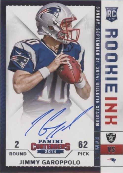 2014 Panini Contenders - Rookie Ink Rps Jimmy Garoppolo #RRI-JG /87 (AU ...