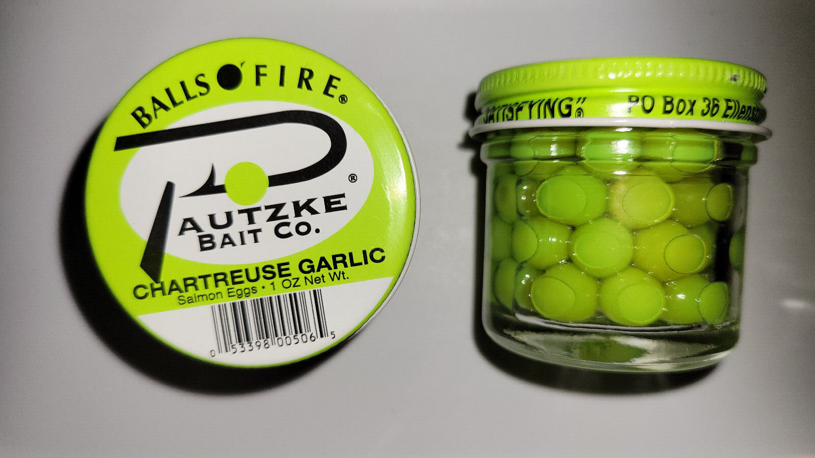 Pautzke Balls o' Fire Salmon Eggs Chartreuse Garlic 1oz PCHARGAR ~ FREE ...