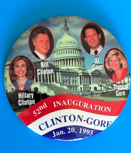 CLINTON-GORE 3 1/2" Jan. 20, 1993 52nd Presidential Inauguration ...