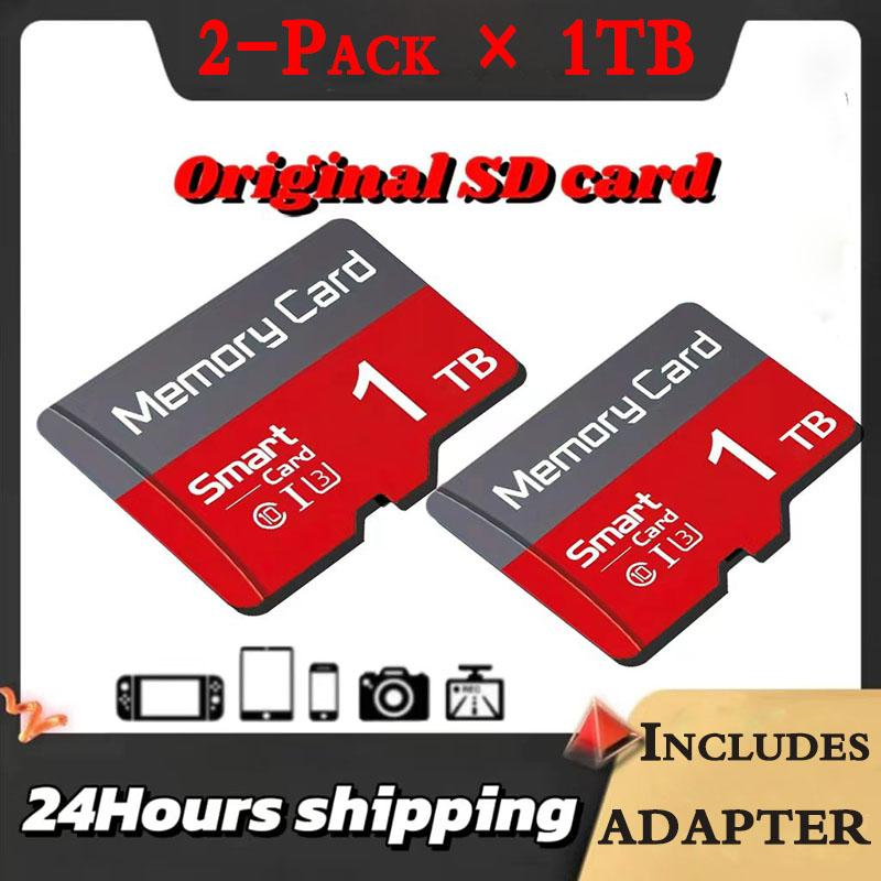 2-Pack × 1TB Mini SD Card Memory TF Storage Card - SD Card Storage Card ...